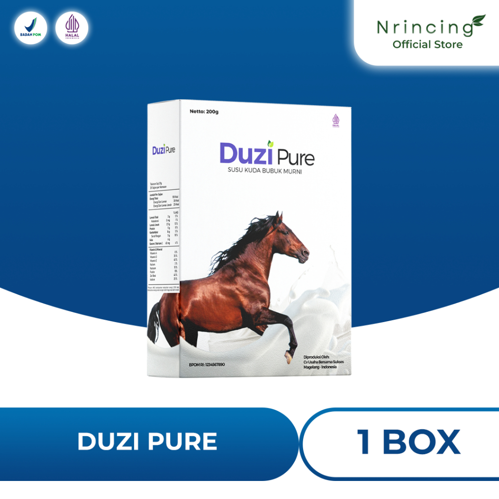 Jual Duzi Pure 1 Box Susu Kuda Liar Lombok Murni Herbal 200 Gram ...
