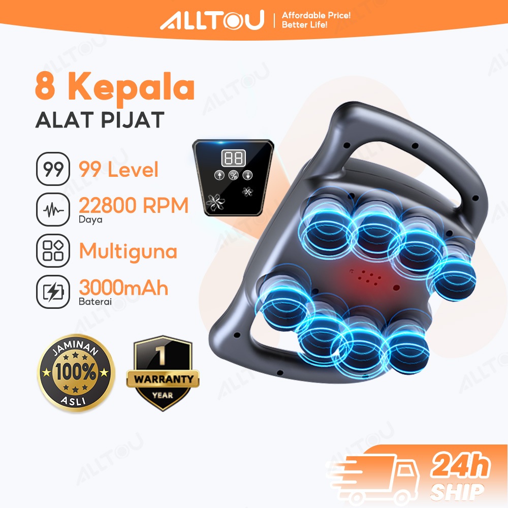 Jual ALLTOU 8 Head Alat Pijat Terapi Otot Elektrik MASSAGE DEEP TISSUE ...