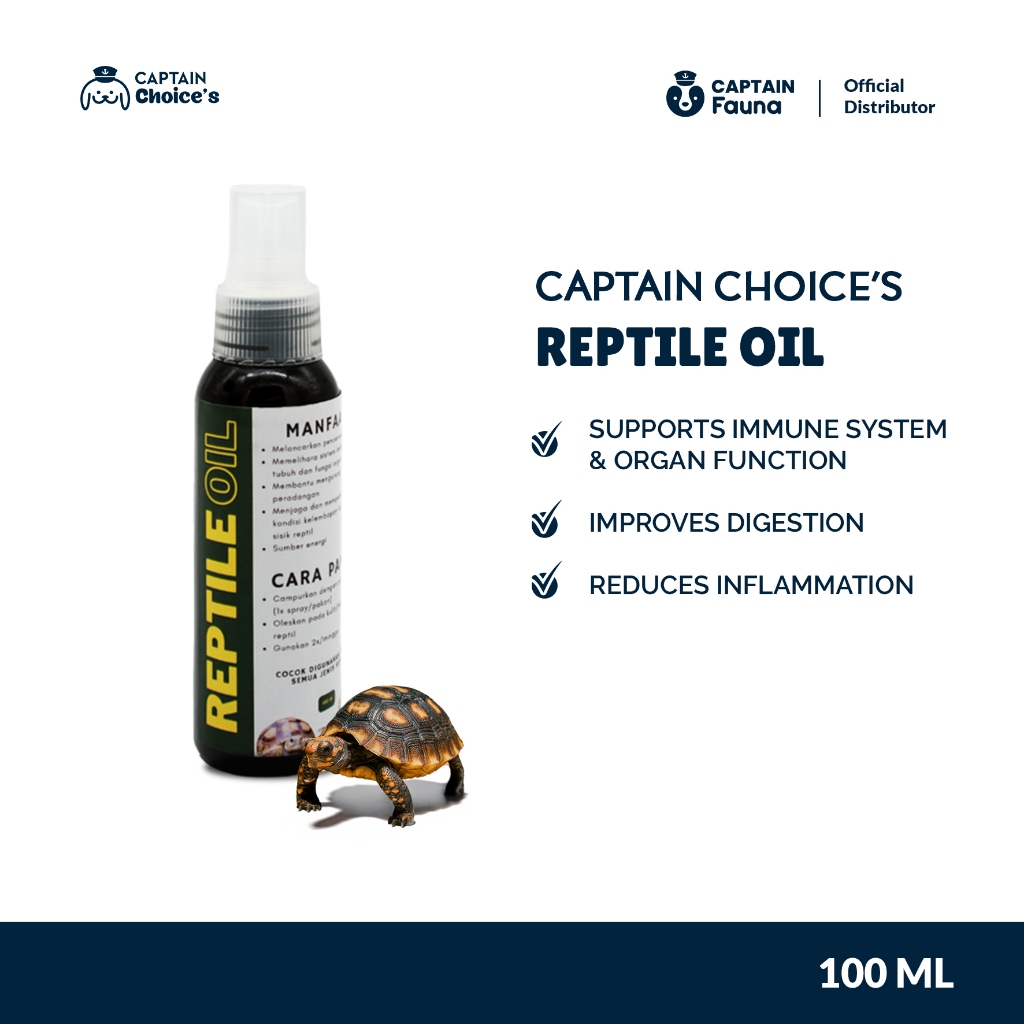 Jual Vitamin Reptile Oil Suplemen Obat Pencernaan Reptil Premium 100ml ...