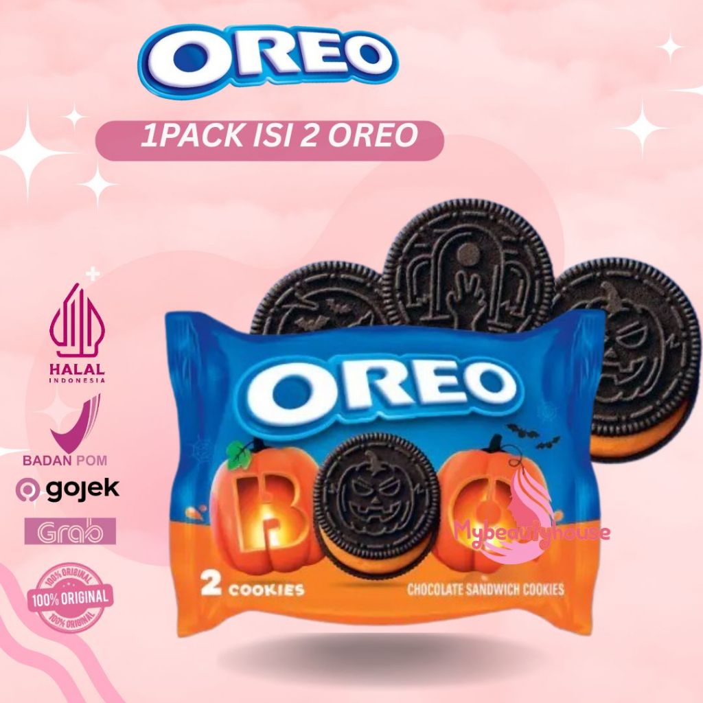Jual Oreo Orange Creme Chocolate Sandwich Halloween Cookies ( limited ...
