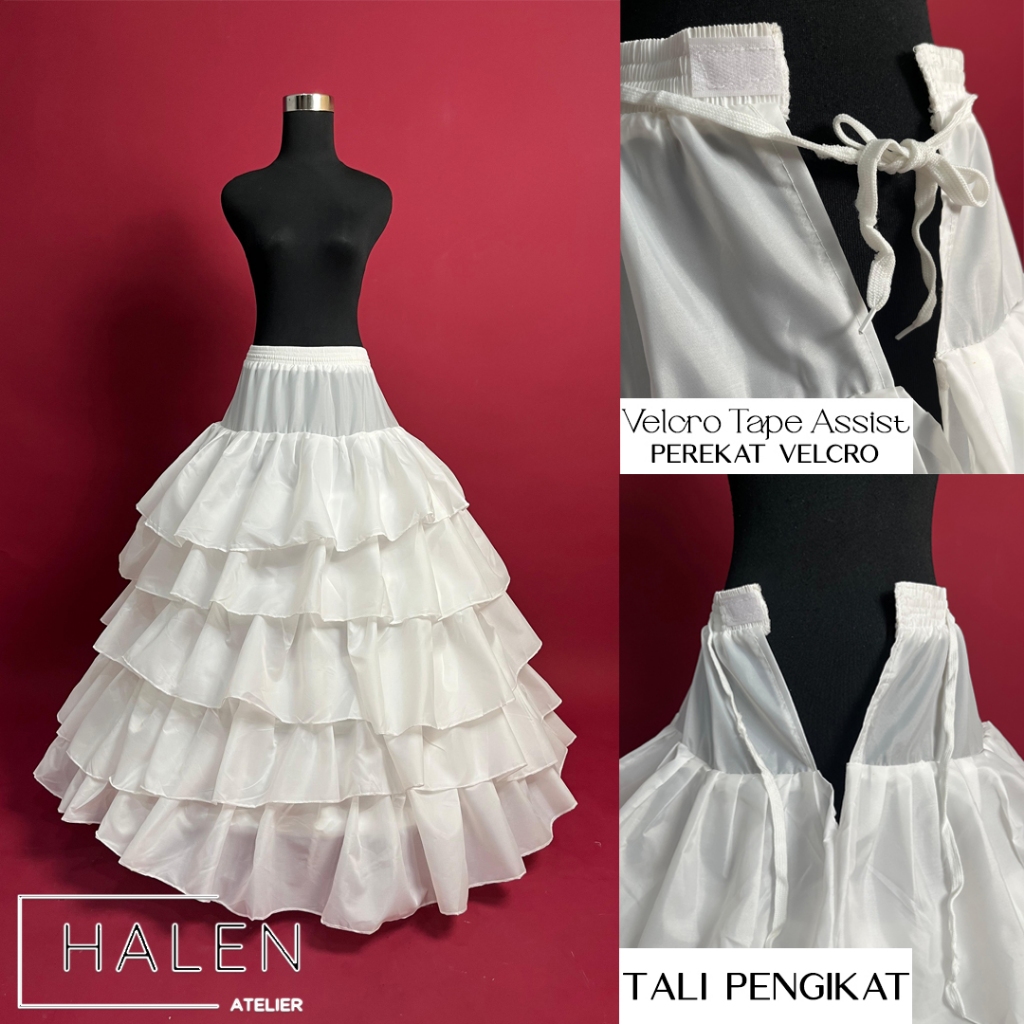 Jual Petticoat Petikut Gaun Pengantin Ball Gown Pengembang Gaun Ring 4 ...
