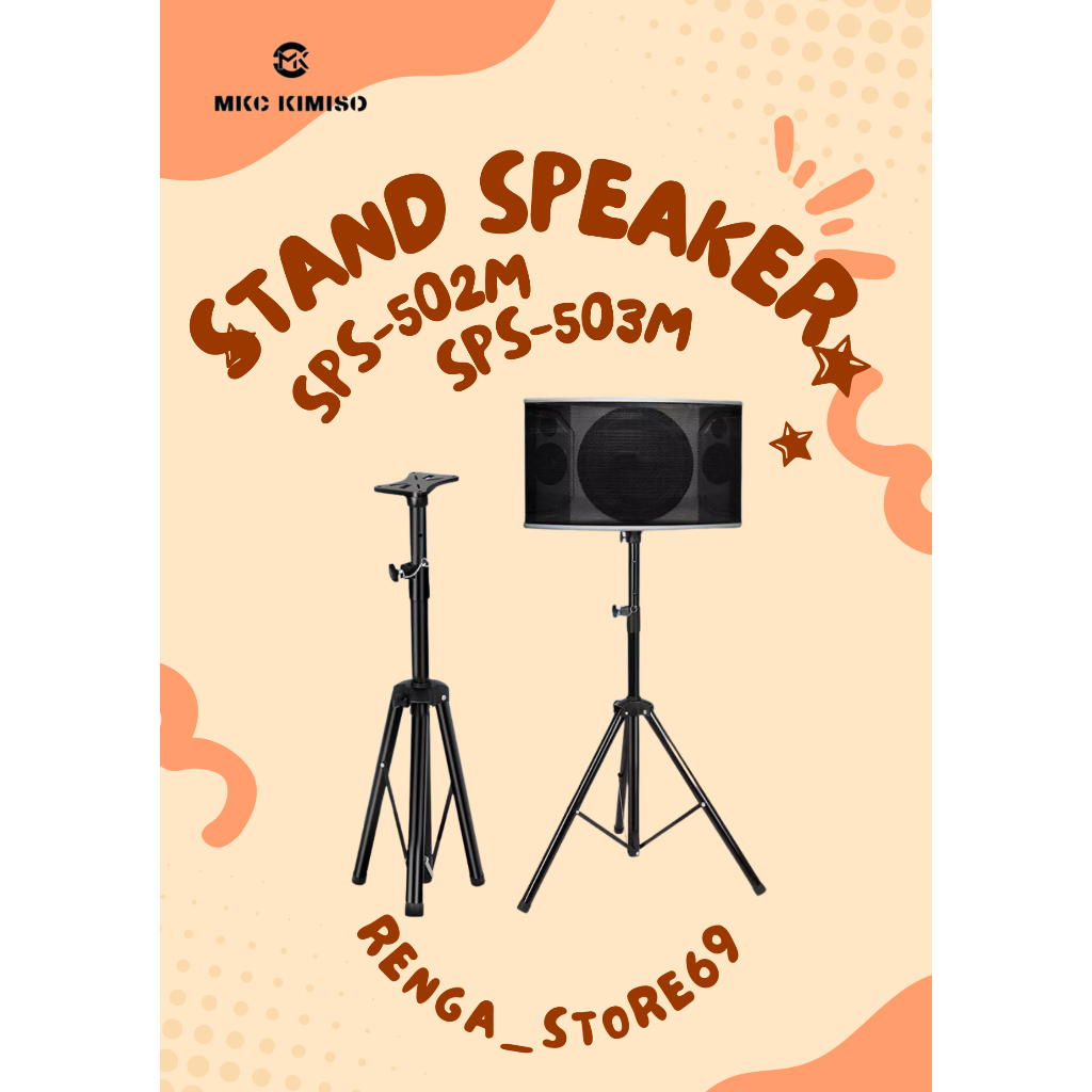 Jual Stand Speaker SPS-502M/SPS-503M Tripod 1.2 / Tripod 1.8 Speaker ...