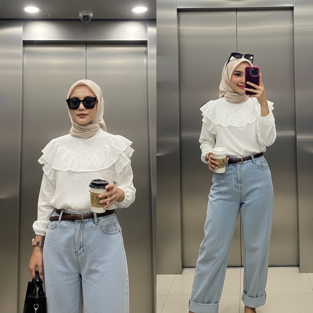 Jual KALEA RUFFLE/Kaos Ruffle pundak wanita |Calisa RUFFLE/LOWI RUFFLE ...