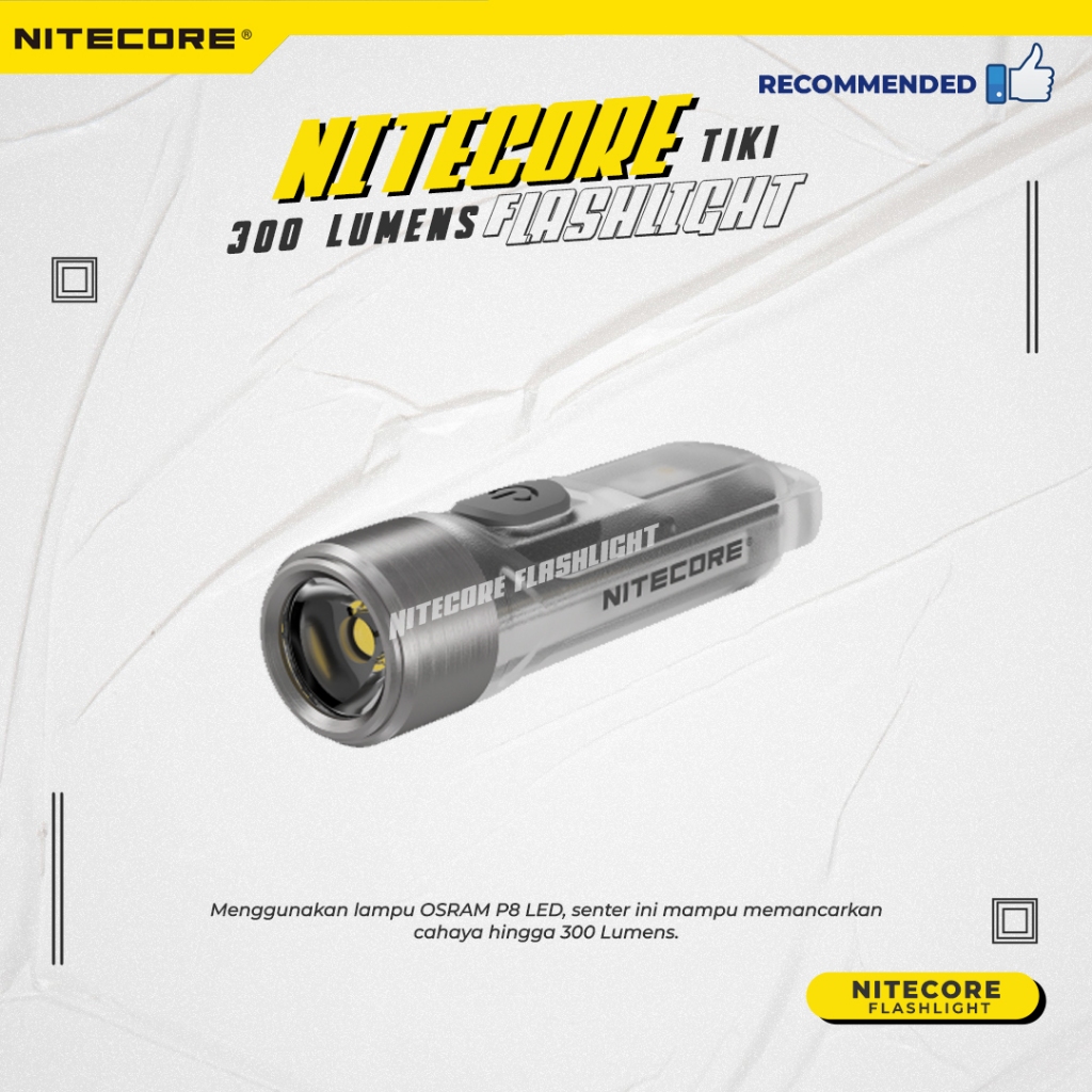Jual Senter LED Mini Nitecore TIKI Keychain Gantungan Kunci Flashlight ...
