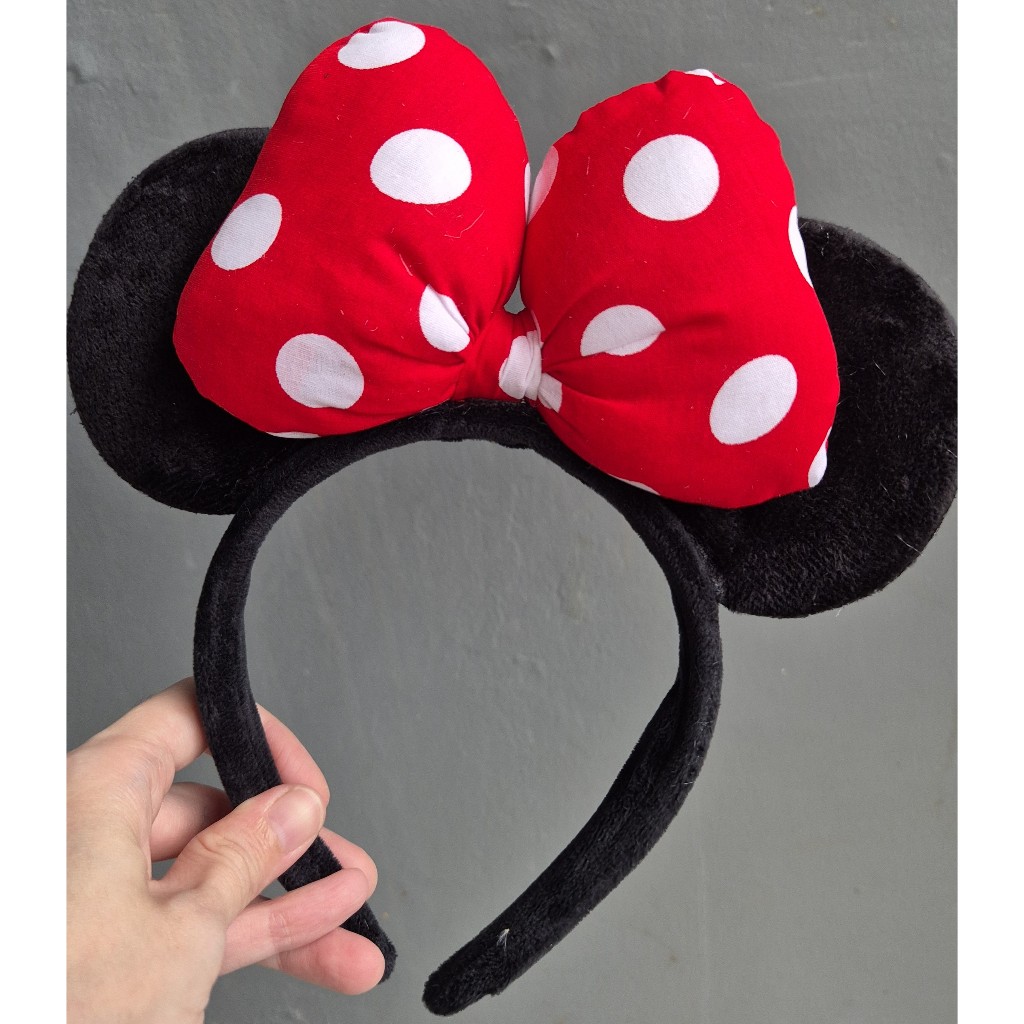Jual Bando Headband Minnie Ear Kuping Telinga Merah Red | Shopee Indonesia