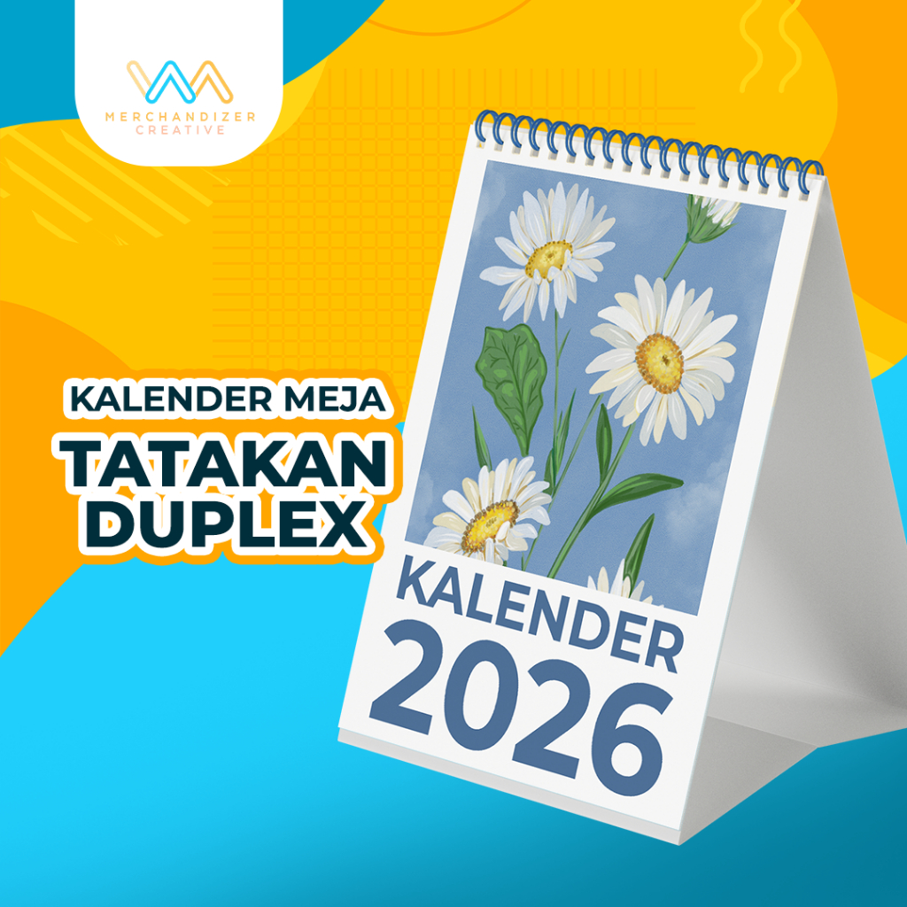 Jual Cetak Kalender Meja 2026 Custom- bahan AC 310 8 lembar 1 sisi ...