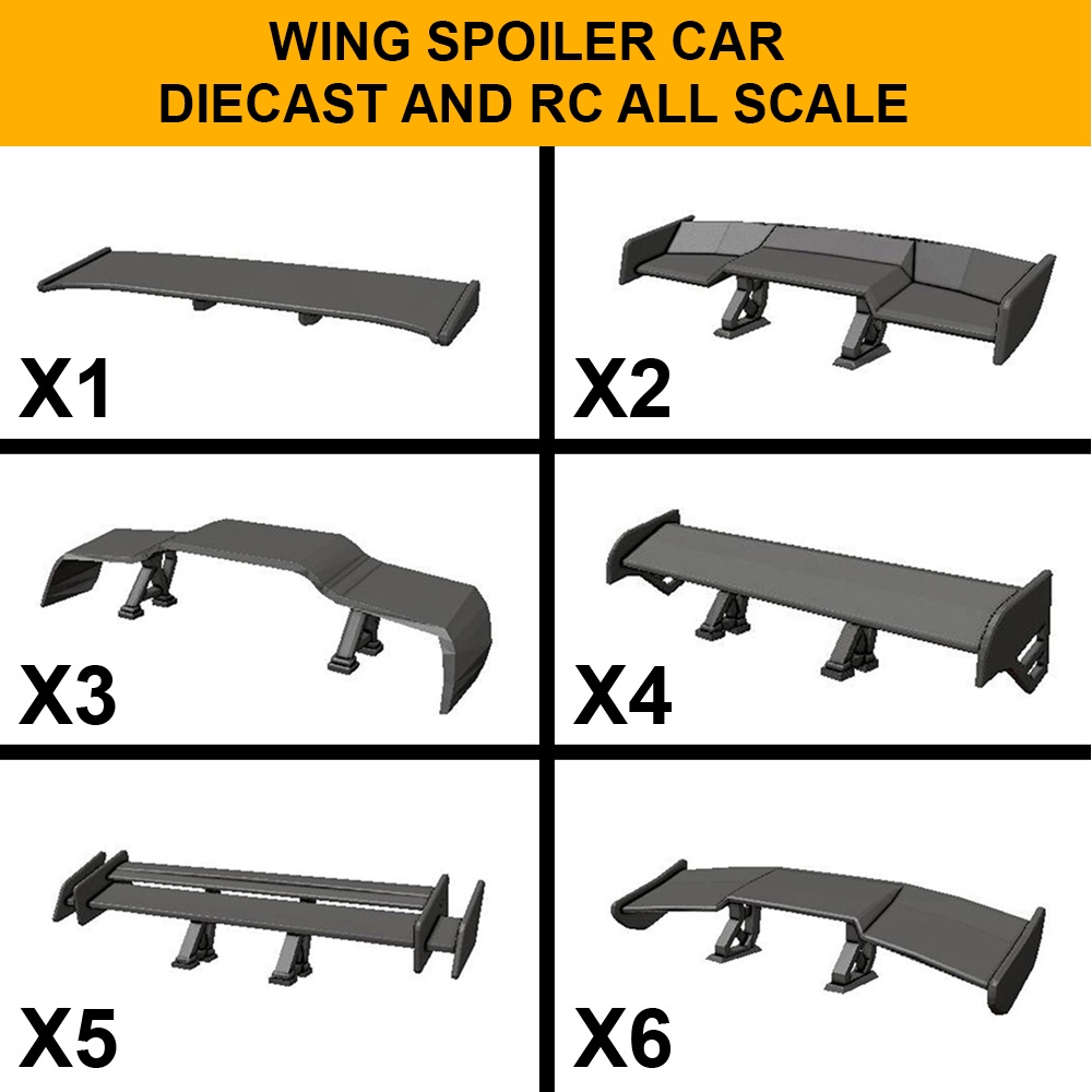 Jual RC DRIFT RACE BUS part semua skala spoiler wing V3 cocok diecast ...