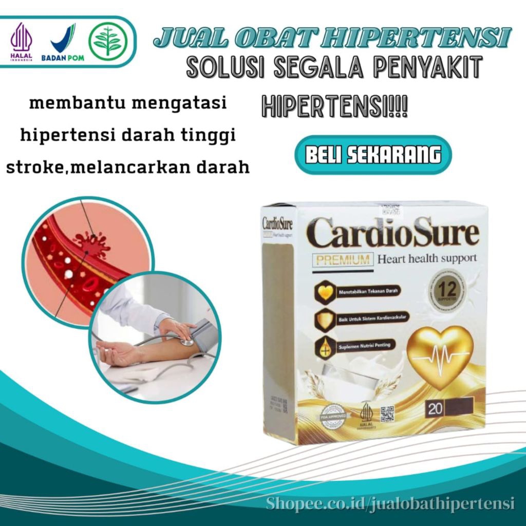 Jual CARDIOSURE ASLI ORIGINAL OBAT HIPERTENSI TEKANAN DARAH TINGGI ...