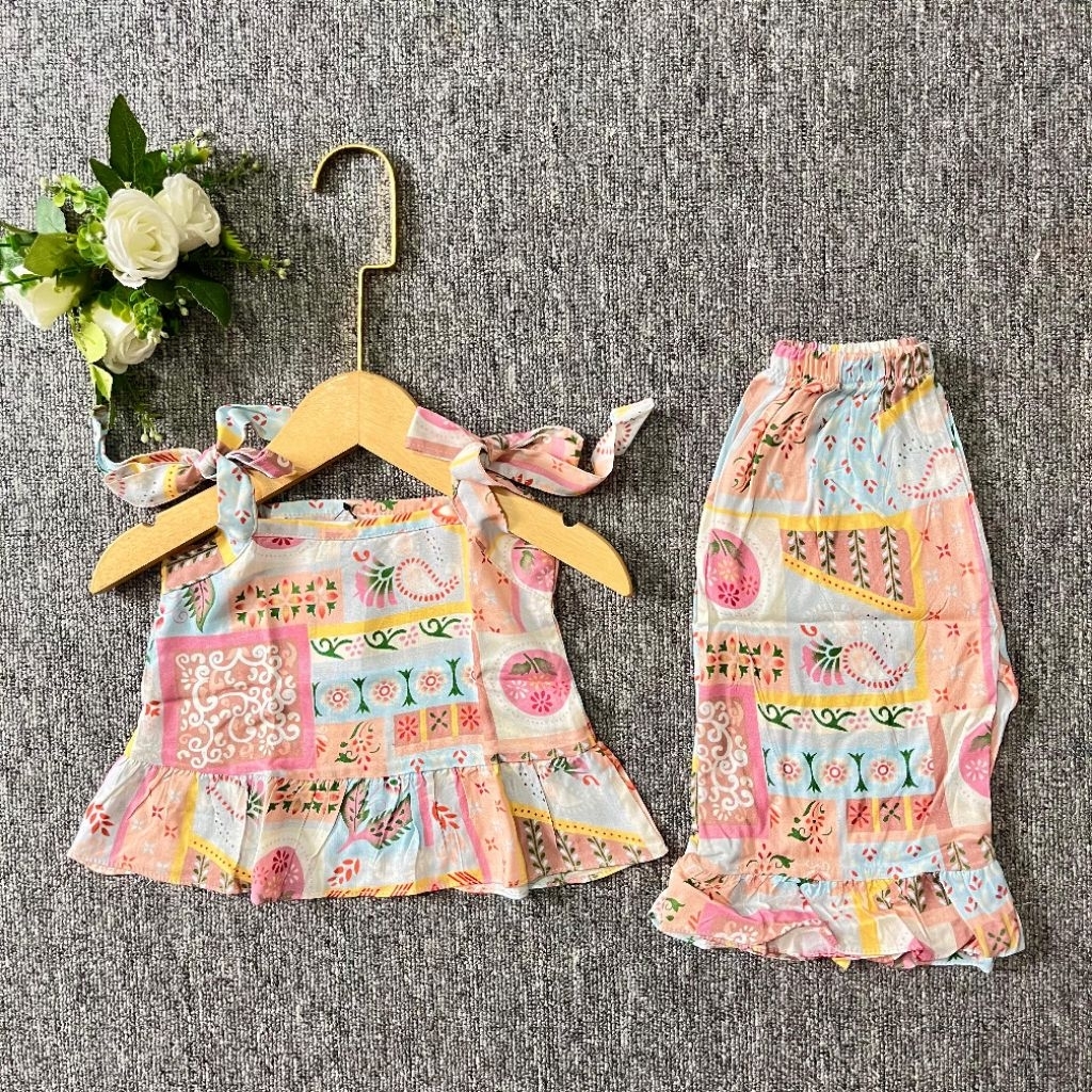 Jual Oneset Setelan Anak Rayon Premium 1-6 tahun Setelan anak perempuan ...