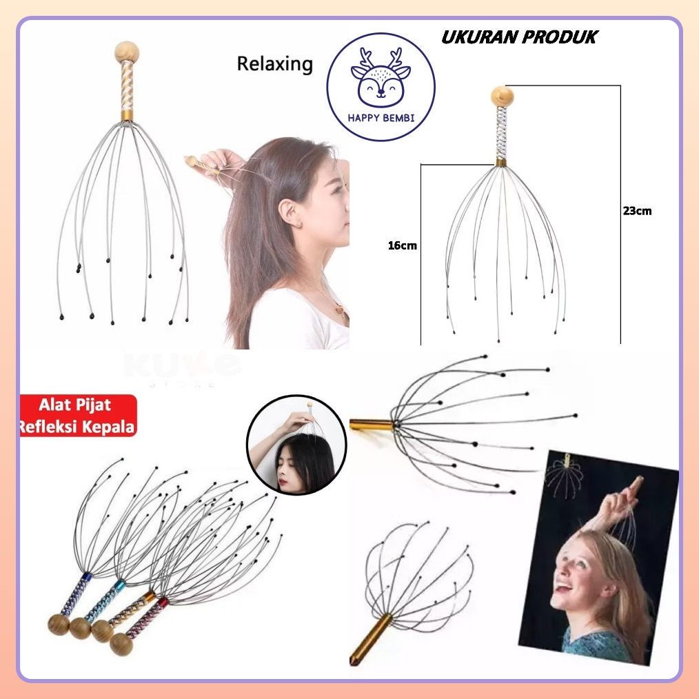 Jual Alat Pijat Refleksi Kepala Bokoma Massage Tanpa Listrik Healthy Head Manual Relaxing Anti ...