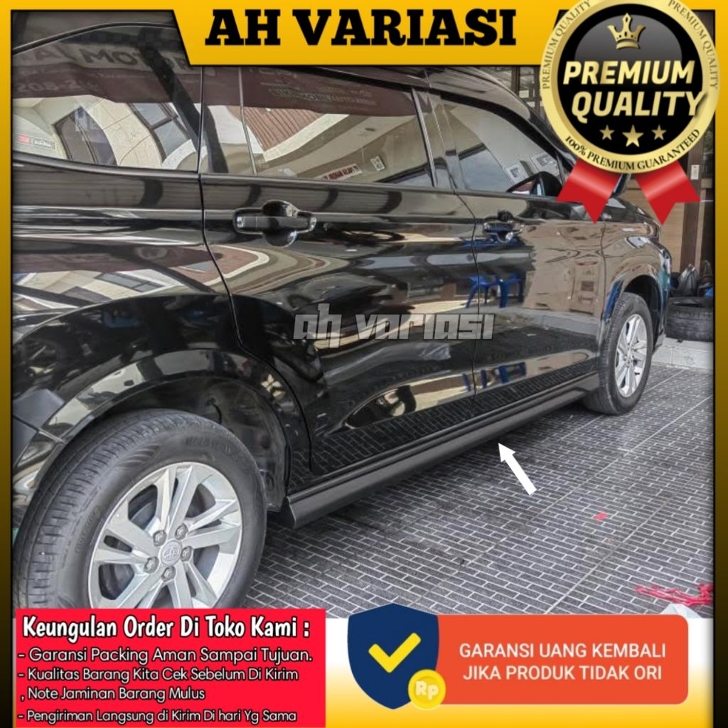 Jual Otoproject Side Skirt Body Kit Samping Black Matte All New Avanza ...