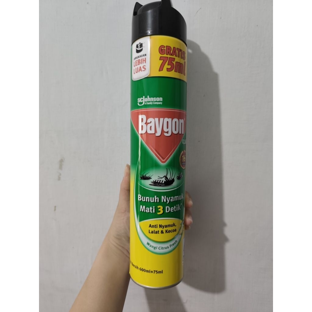 Jual Baygon Citrus Fresh 600 + 75 ml | Shopee Indonesia