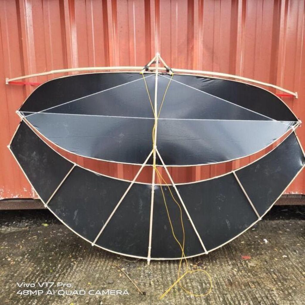 Jual Layangan Pegon Ceper UK 100 cm,layangan Pegon ceper hitam polos ...