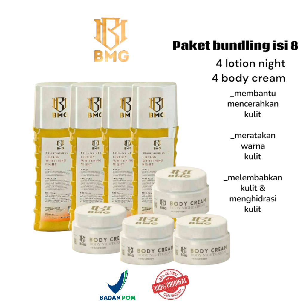 Jual BMG ORIGINAL LOTION ANGGUR DOSTING PEMUTIH BADAN BPOM | Shopee ...