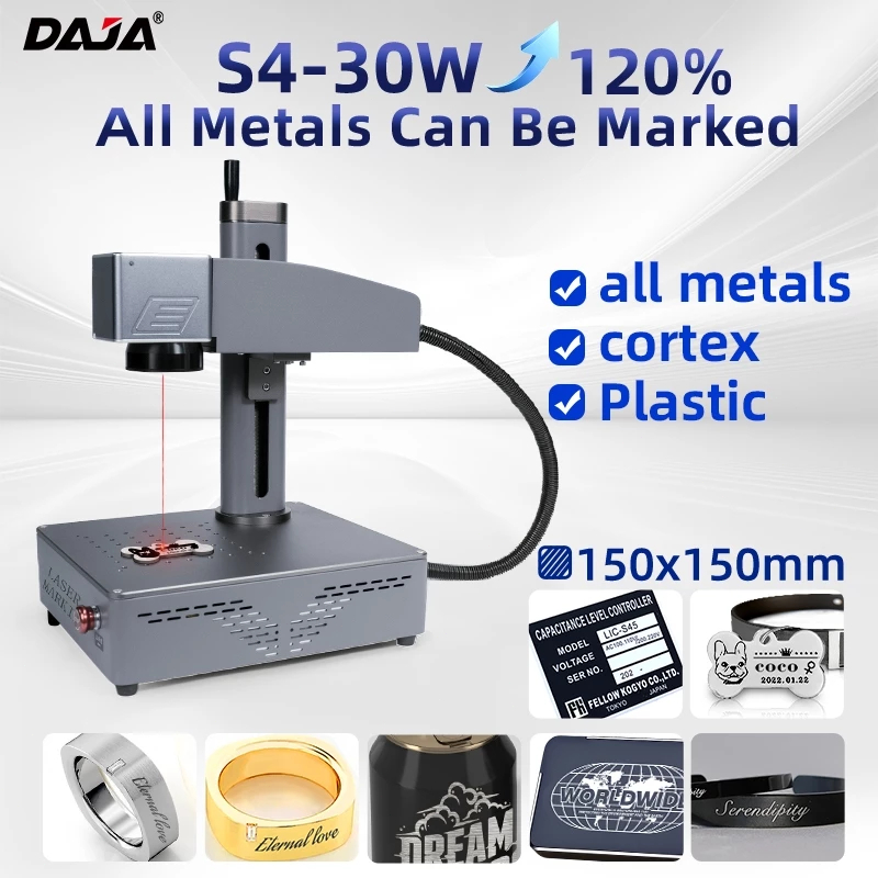Jual DAJA S4 30W mesin ukiran laser serat mesin ukiran logam perhiasan ...
