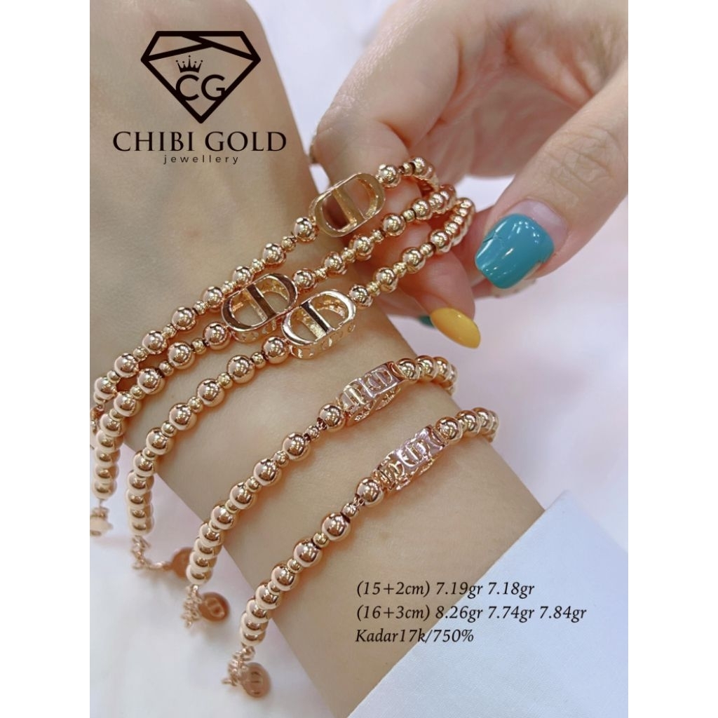Jual CHIBI GOLD - Gelang tangan CD emas 750 kadar 17k - chibigold ...