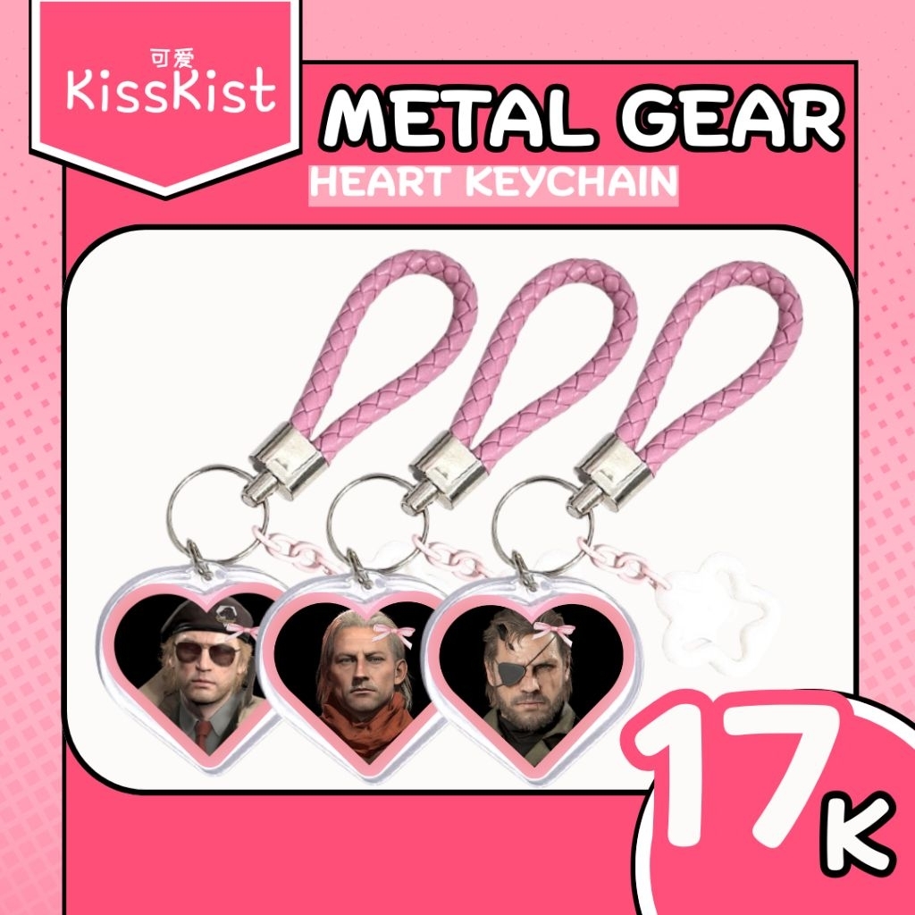 Jual Fanmerch Metal Gear Solid Heart Keychain | Revolver Ocelot Snake ...
