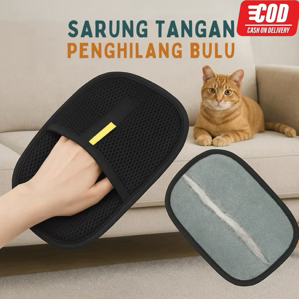 Jual Sarung Tangan Grooming Kucing Anjing Sikat Dua Arah Elektrostatis ...