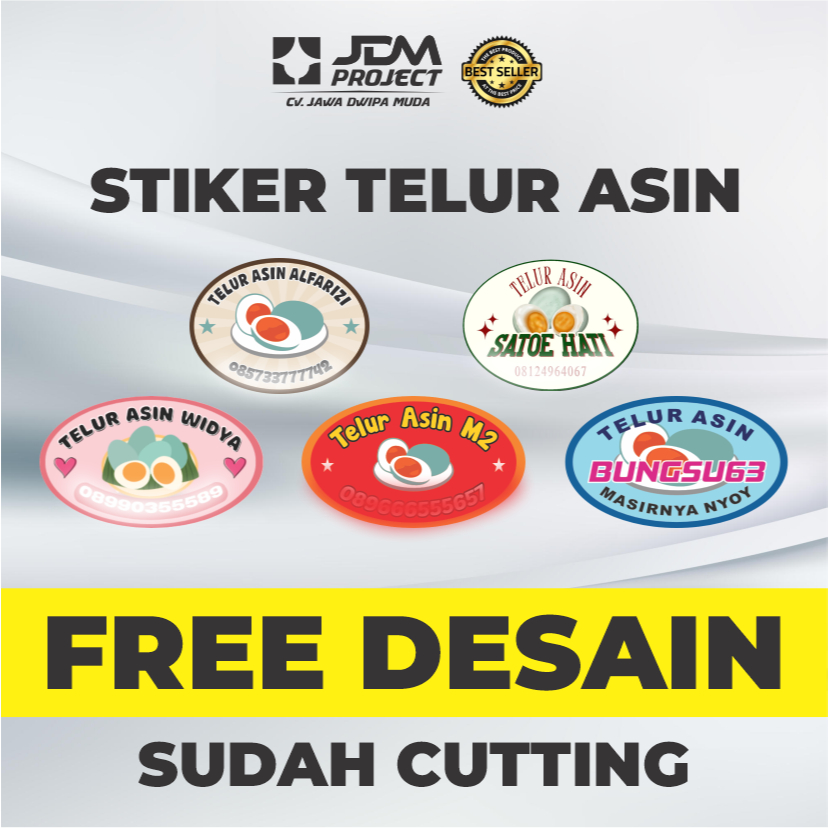 Jual JDM Project - STIKER LABEL TELUR ASIN ISI 760 PCS TERMURAH ...