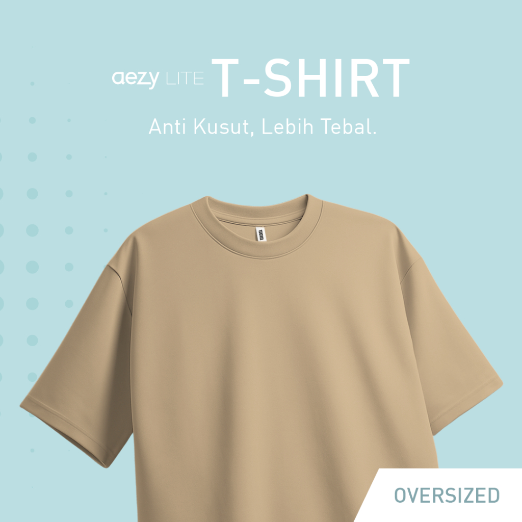 Jual No Void Minds AEZY LITE TPF Oversized T-Shirt | Brown Shades ...