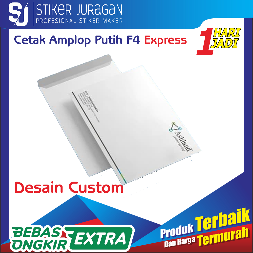 Jual Cetak Amplop Putih Folio / F4 Express | Custom Desain | Shopee ...