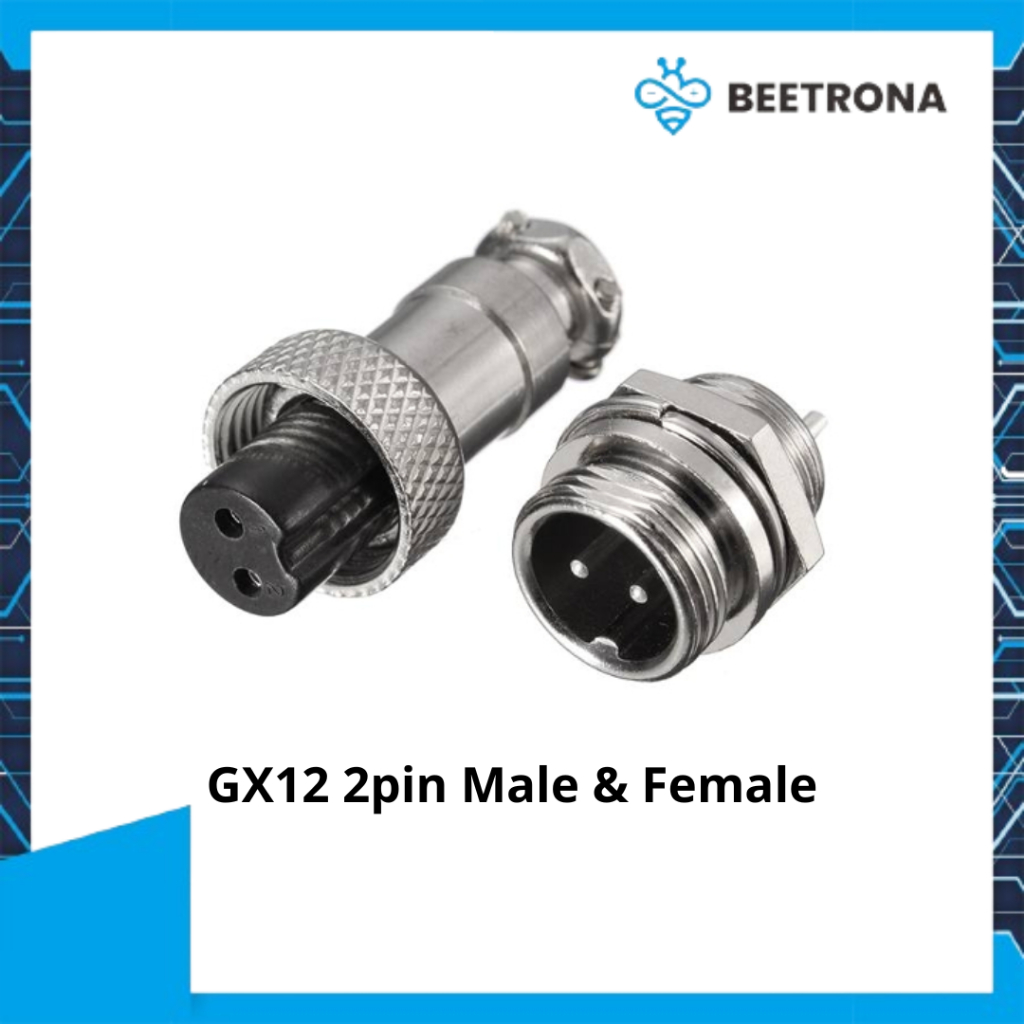 Jual GX12 2 Pin Circular Aviation Socket Connector Plug Male Female ...