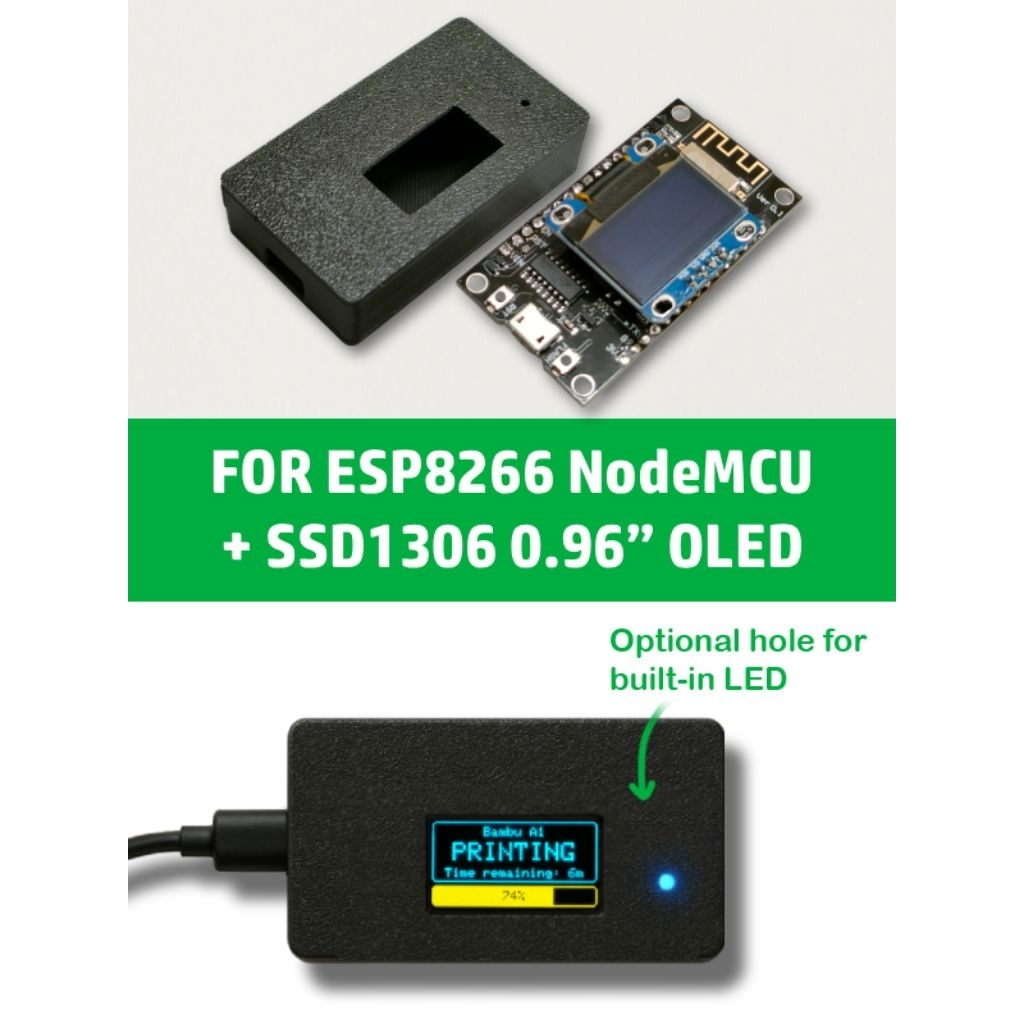 Jual case/Kesing NodeMCU ESP8266 + 0.96" OLED SSD1306 | Shopee Indonesia