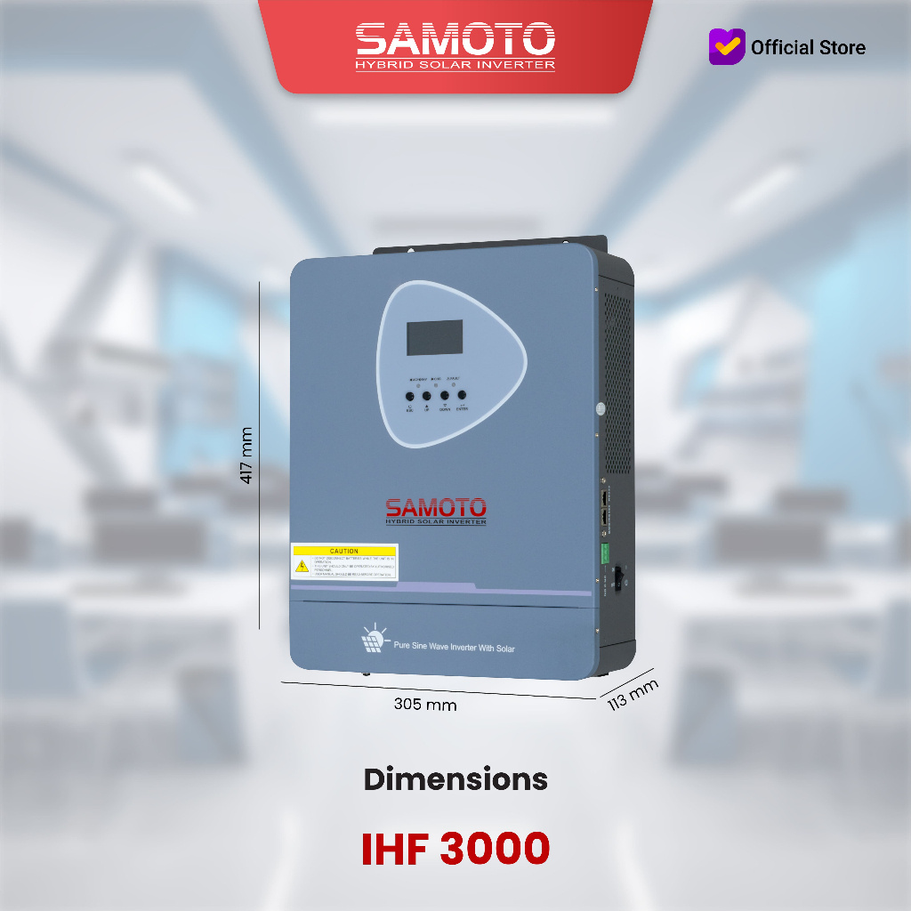 Jual Samoto Hybrid Solar Inverter Pure Sine Wave High Frequency 3000W ...