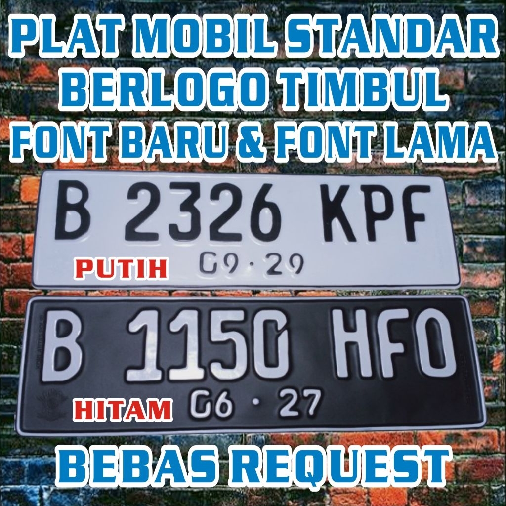 Jual PLAT NOMOR MOBIL STANDAR, FONT BARU DAN FONT LAMA | Shopee Indonesia
