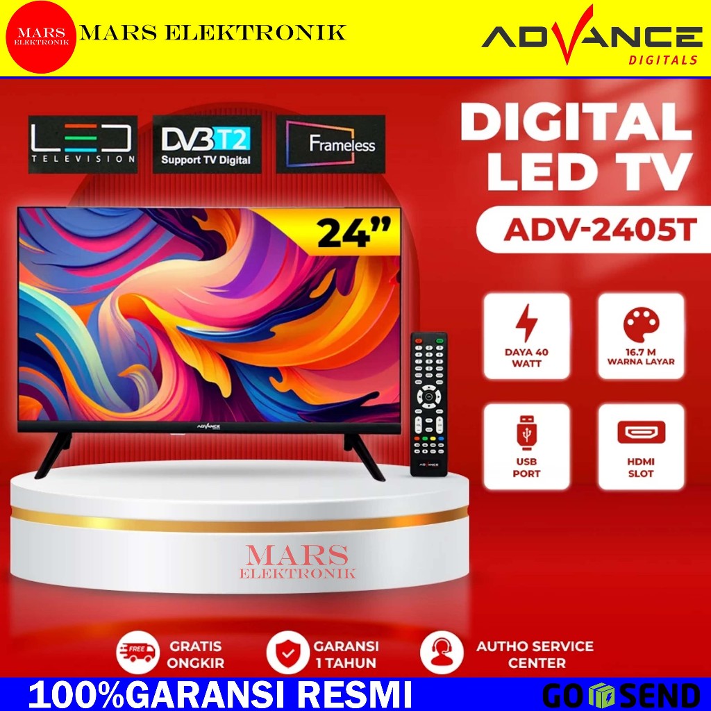 Jual TV ADVANCE ADV-2405T - DIGITAL ADVANCE 24 INCH HD SUPPORT ANTENA ...