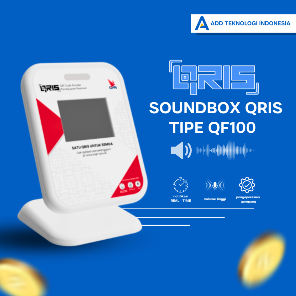 Jual ADD Soundbox QRIS QF100A - Alat Pembayaran Digital Bersuara ...