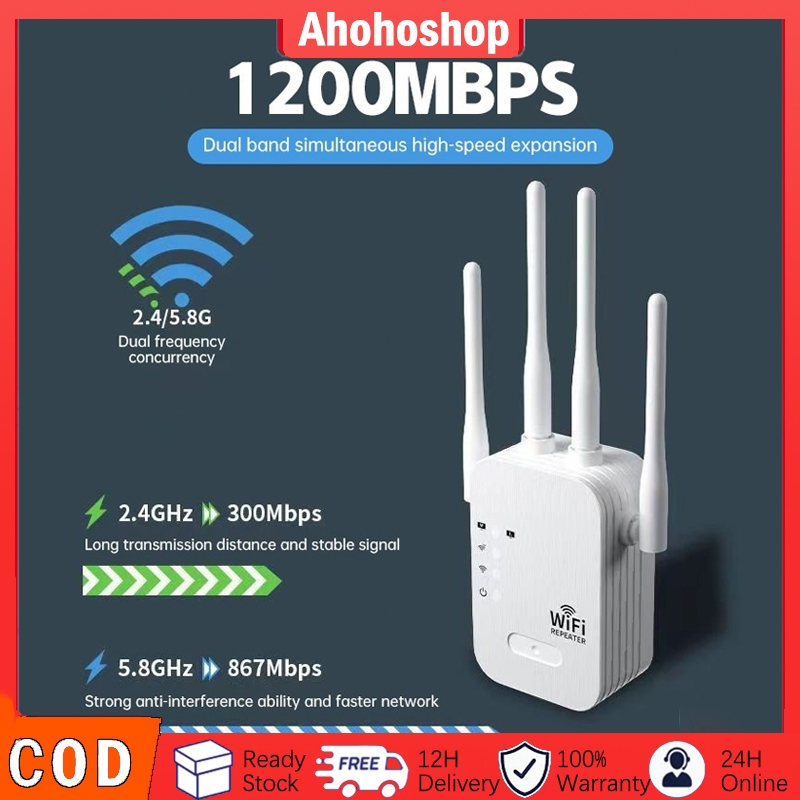 Jual WIFI Repeater 1200M Wireless Penguat Sinyal 2.4G+5G Amplifier ...