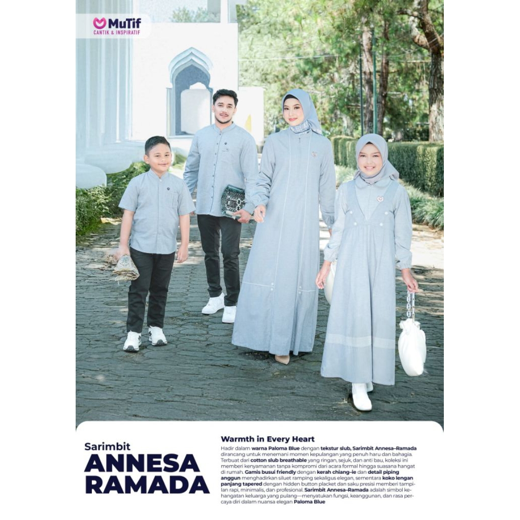 Jual 100% ORI ANNESA-RAMADA PALOMA BLUE SET FAMILY 2026//BY MUTIF ...