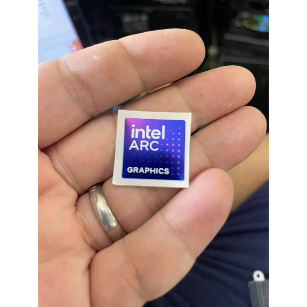 Jual Sticker stiker logo intel ARC Graphics warna ungu ori | Shopee ...