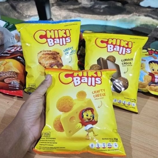 Jual PCS 55GR - CHIKI BALLS RASA KEJU COKLAT AYAM / SNACK CIKI 55GR ...