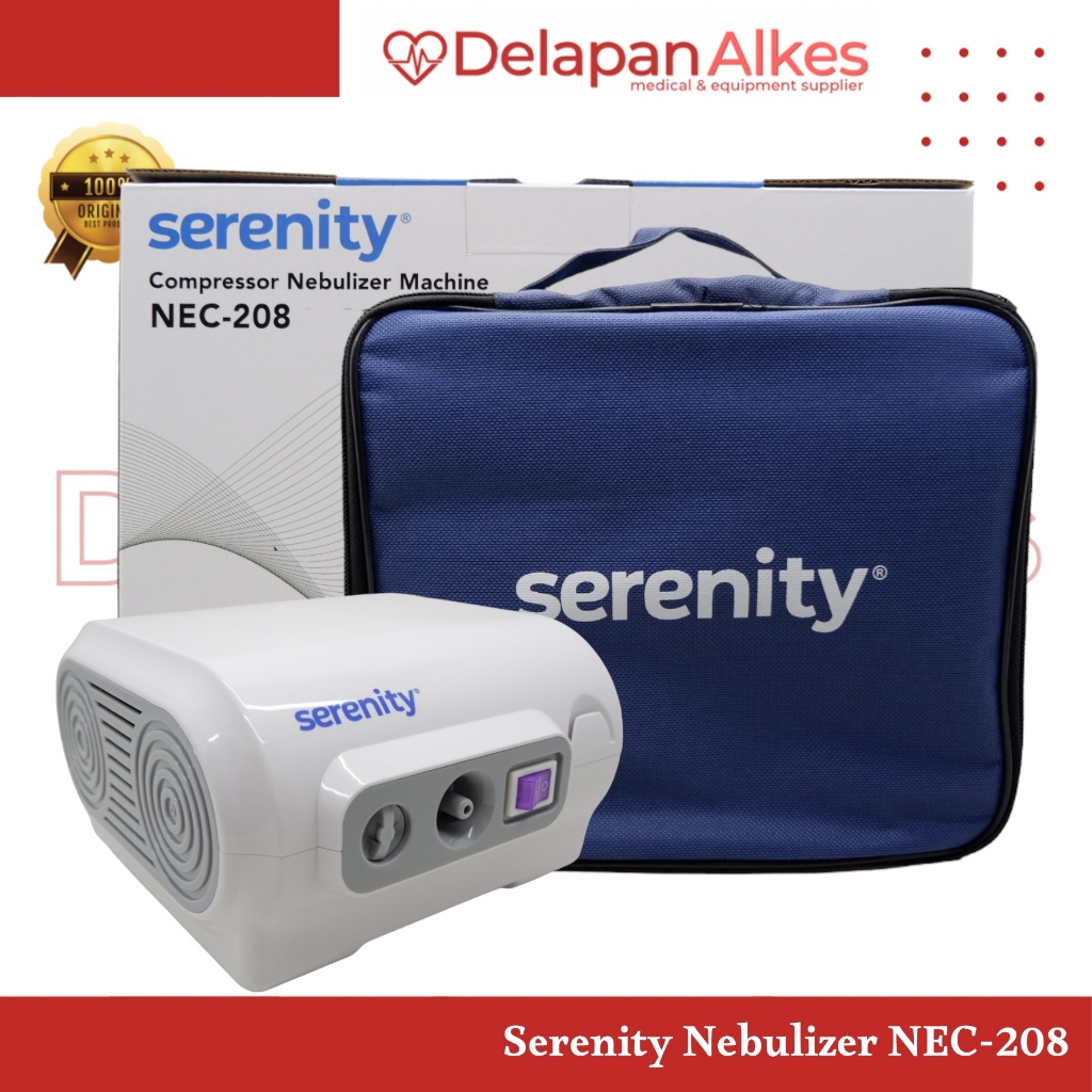 Jual Serenity / OneHealth Nebulizer Compressor NEC-208 Digital NB-30 ...