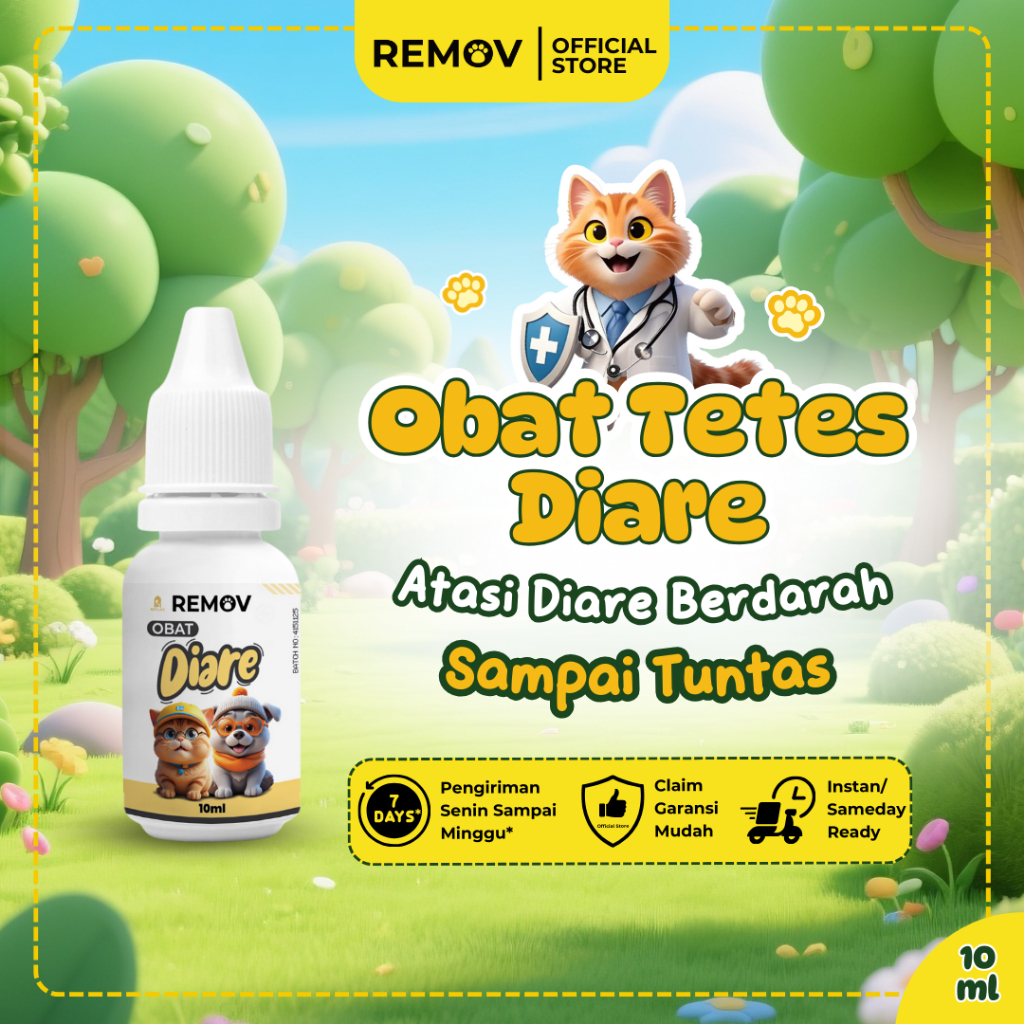 Jual Remov Obat Diare Mencret Kucing Dan Anjing 10Ml | Shopee Indonesia