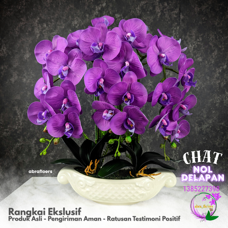 Jual Abra Flo'ers - Artificial Plant - Rangkaian Bunga Anggrek Latex ...