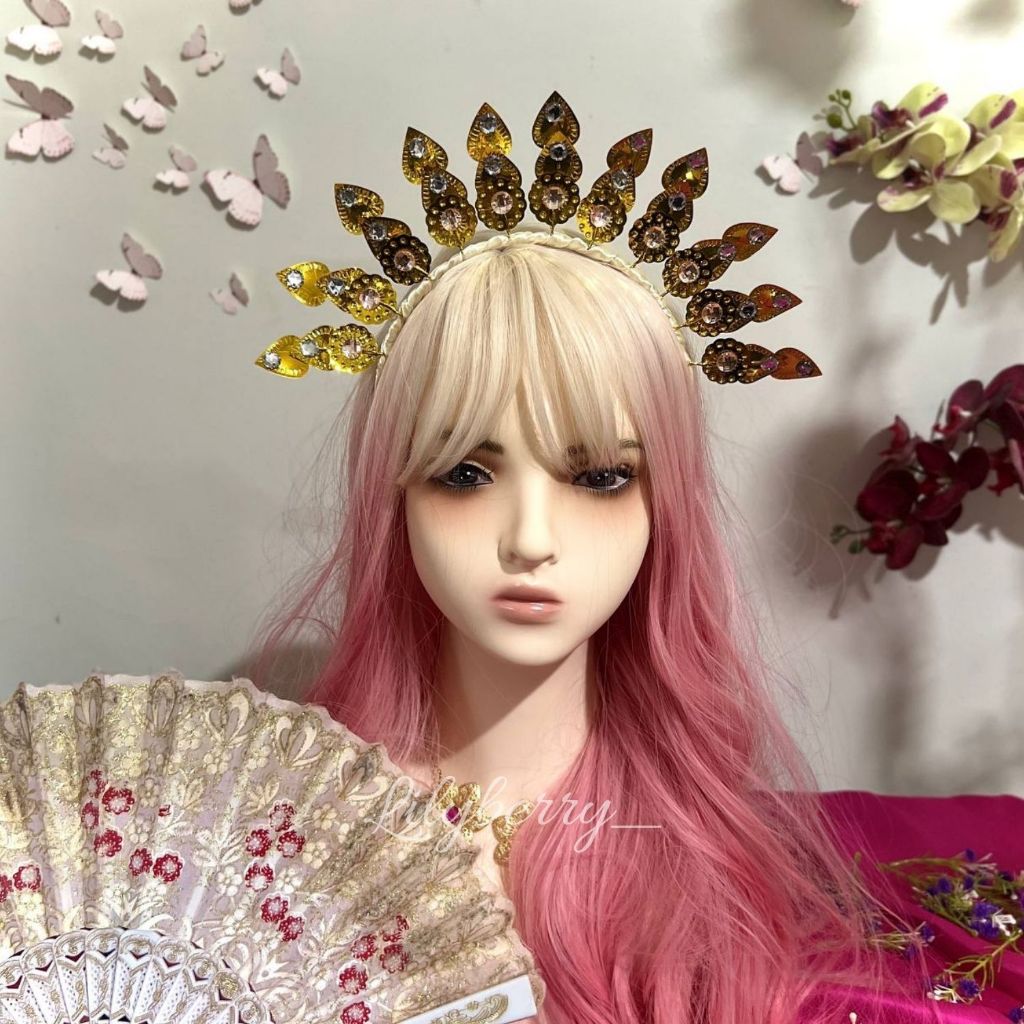 Jual Bando Mahkota Kipas Bugis Emas untuk Tari Tradisional Adat ...