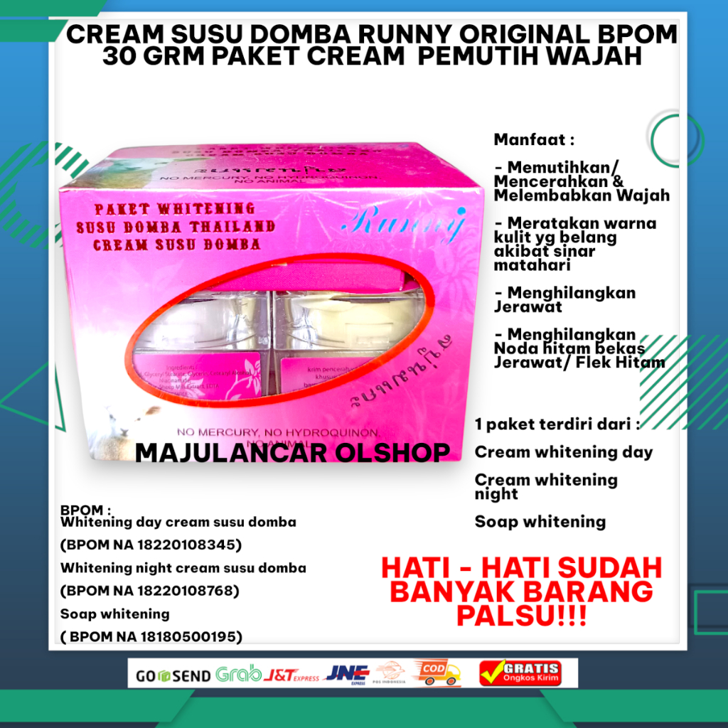 Jual Cream Susu Domba Runny Original Paket 30grm Thailand CSD ukuran ...