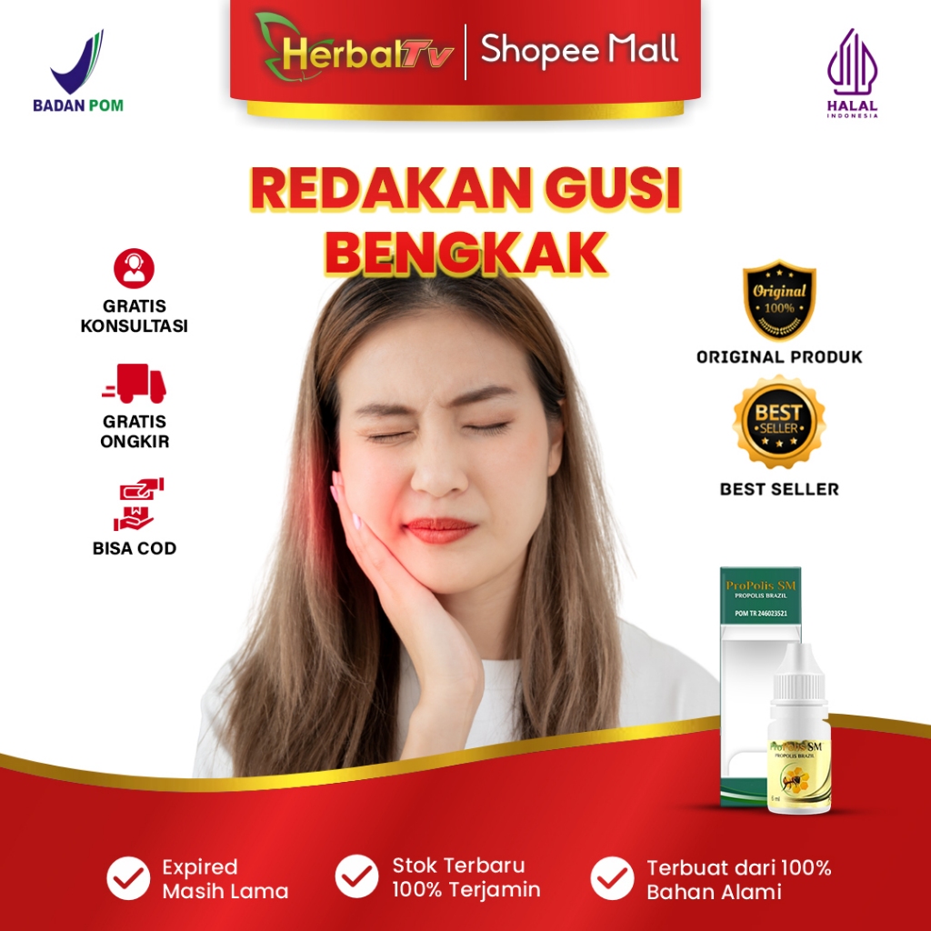 Jual Obat Gusi Bengkak Radang Merah nanah Menonjol Benjolan Di Gusi ...