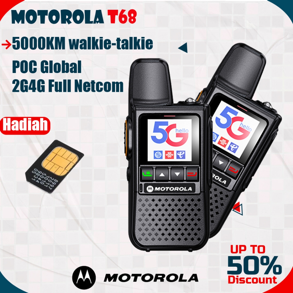 Jual 【SIM gratis selama 1 tahun】Motorola T68 Handy Talkie Walkie Talkie ...