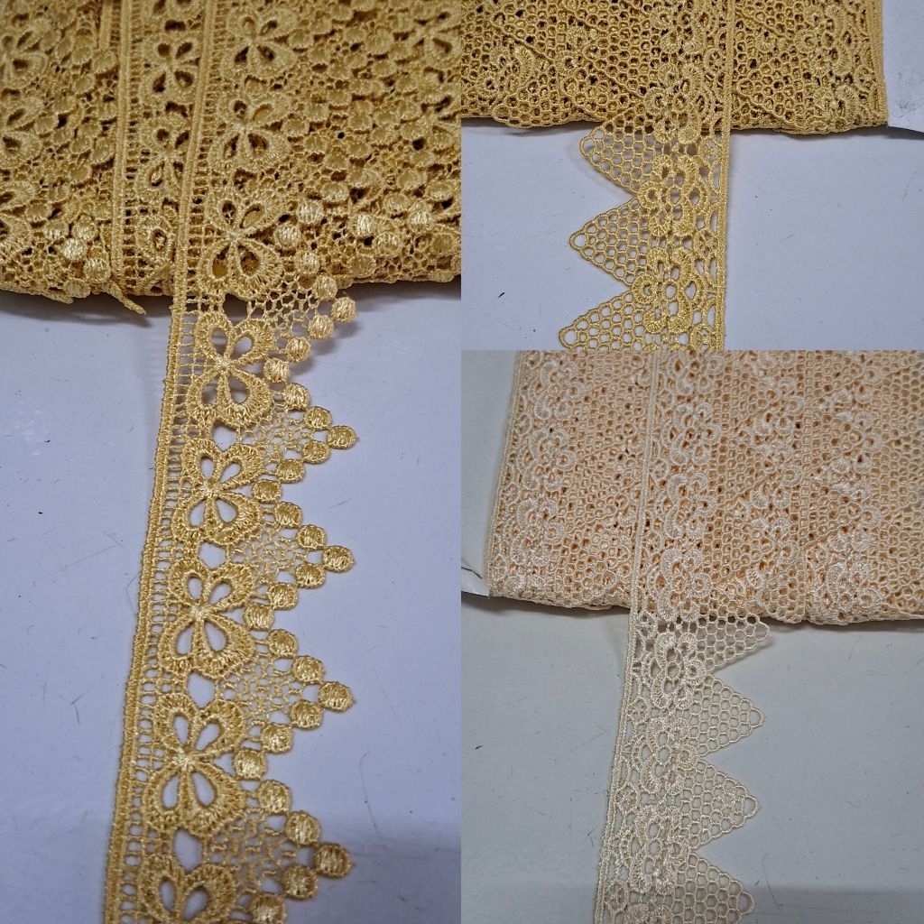 Jual renda giper,renda bordir harga per meter(100 cm) | Shopee Indonesia