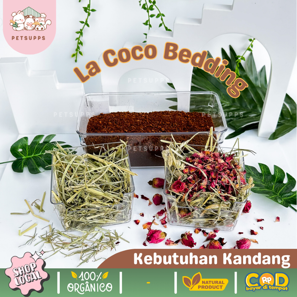 Jual La coco bedding | bedding hamster | paket dengan hay dan rose ...