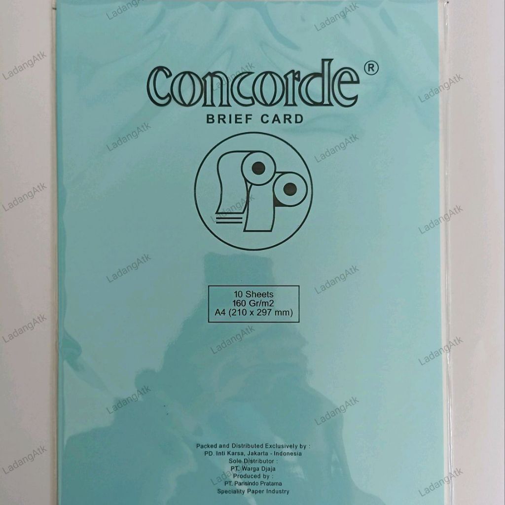 Jual Concorde 80322 Blue | Concorde Brief Card 160gr A4 | Kertas ...