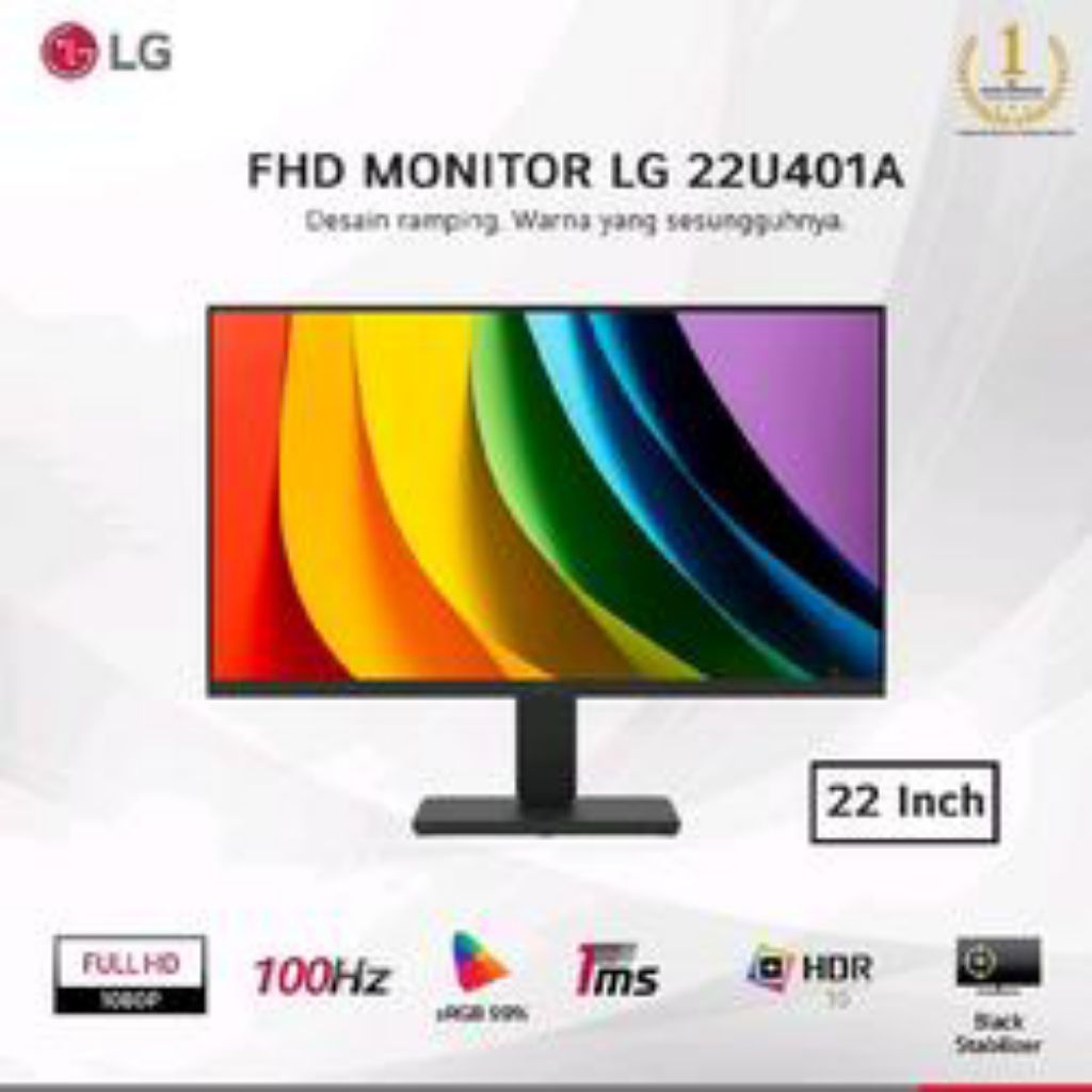 Jual LED Monitor LG 22U401A-B 21.5 Inch Full HD 100Hz sRGB 99% HDR10 ...