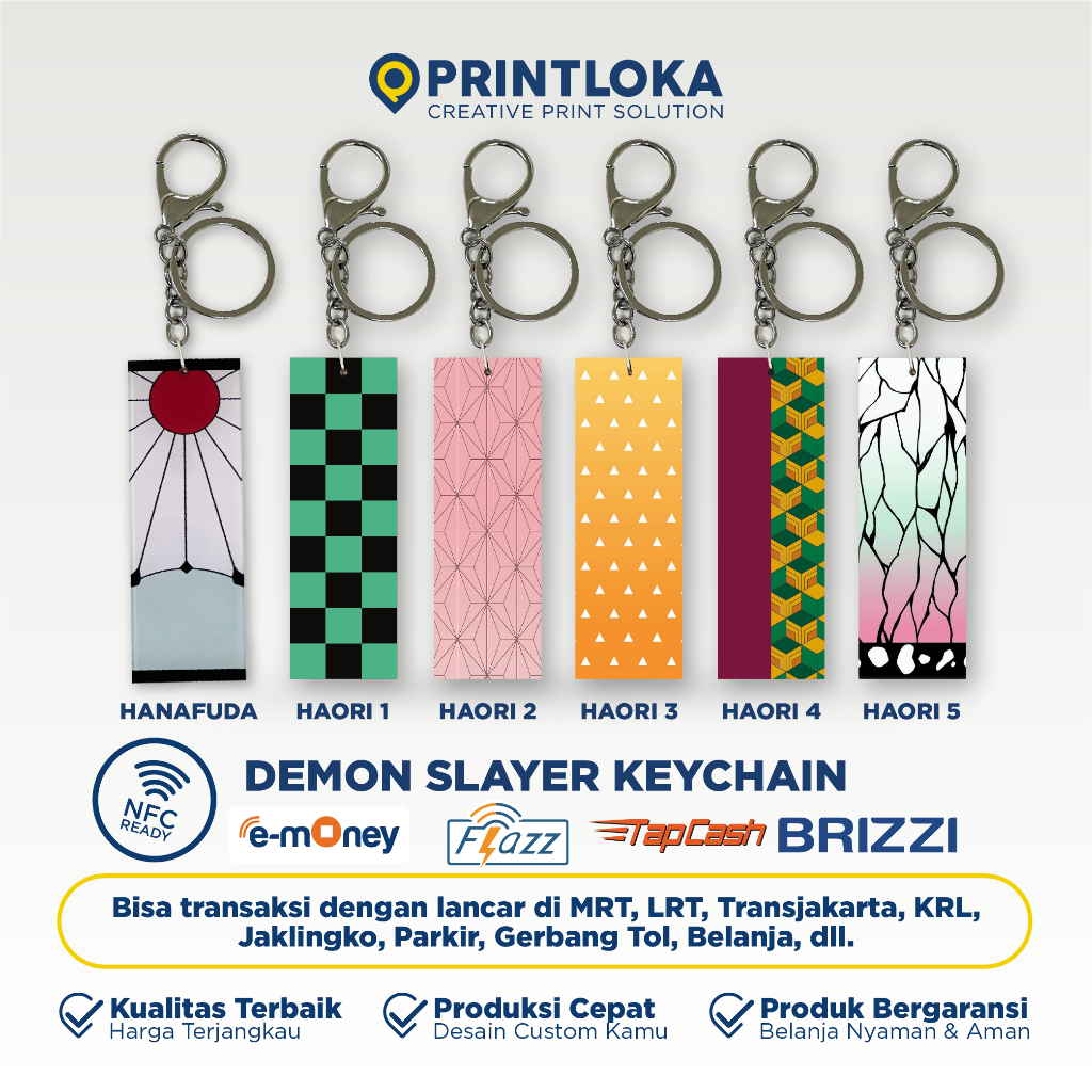 Jual All Ride Charm Demon Slayer Hanafuda Haori Etoll Emoney Flazz ...