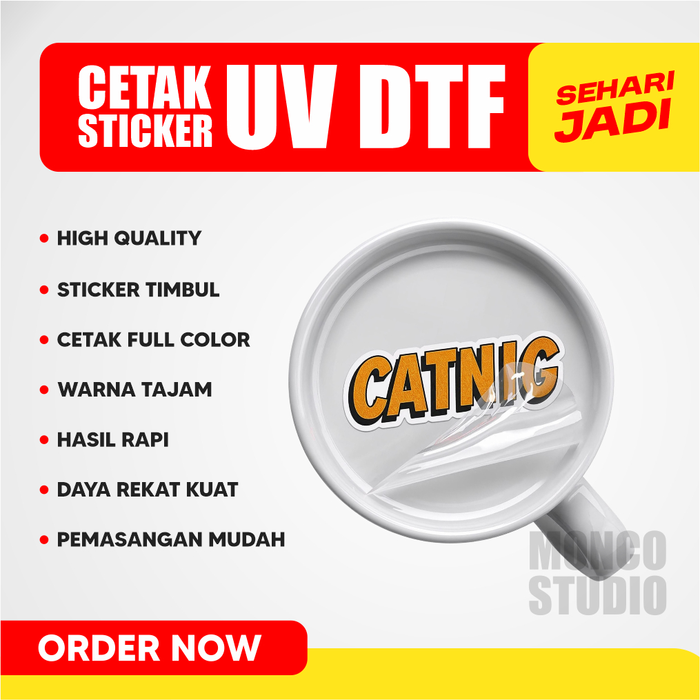 Jual CETAK Stiker UV DTF A3 A4 Sticker DTF UV Stiker Timbul Sticker ...