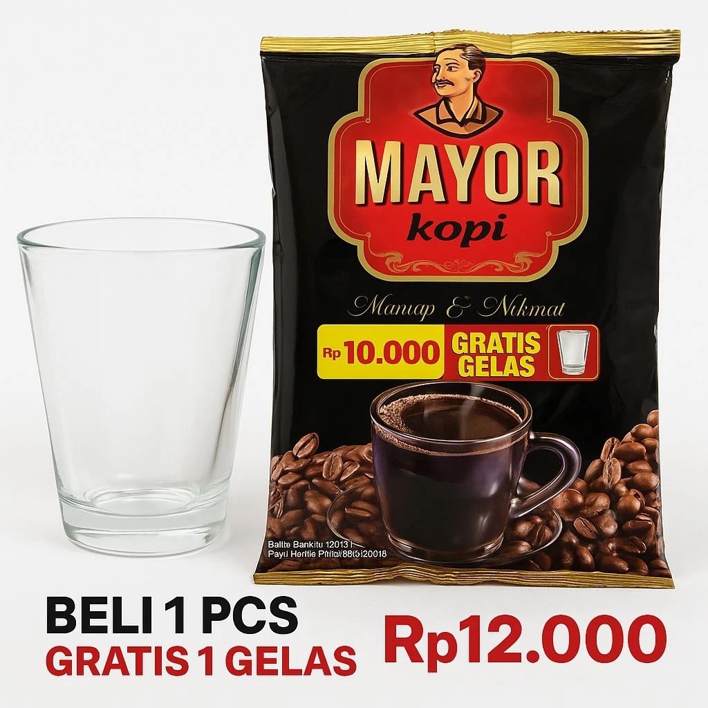 Jual Mayor Kopi 120g – Mantap & Nikmat + Gratis Gelas Eksklusif ...