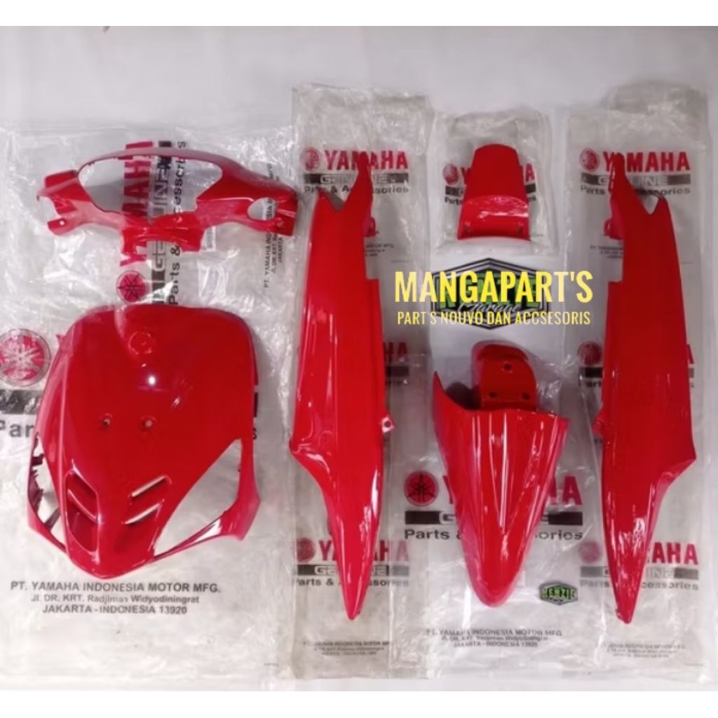 Jual Body halus Mio sporty full merah cabe original yamaha | Shopee ...